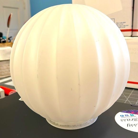 Accents | 194s Art Deco Round Frosted Glass Ceiling Flush Mount Shade ...